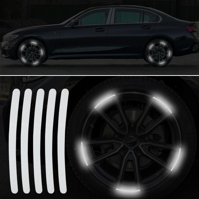 Jual Stiker Velg ban mobil motor putih nyala reflektor Reflektif ...