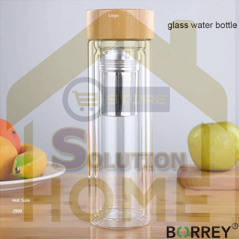 Jual HSS TOOLS - BORREY Botol Minum Kaca Tea Infuser Glass Bottle 330 ...