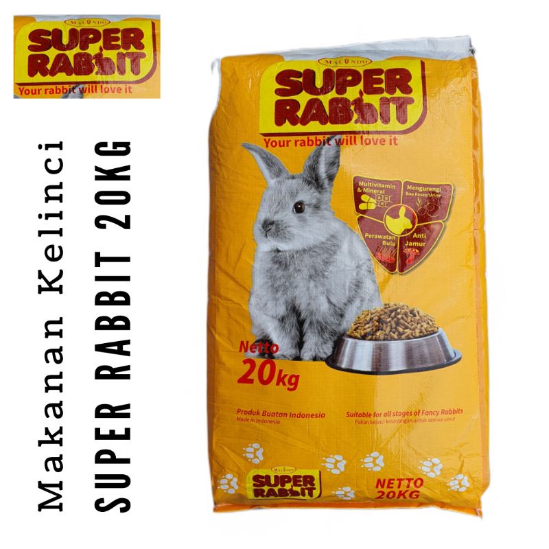 Jual Super Rabbit 20kg - Makanan Kelinci Karungan Rabbit Food Pelet ...