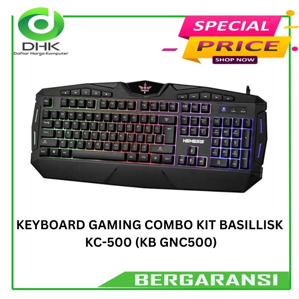 Jual KEYBOARD GAMING COMBO KIT BASILLISK KC-500 (KB GNC500) | Shopee ...