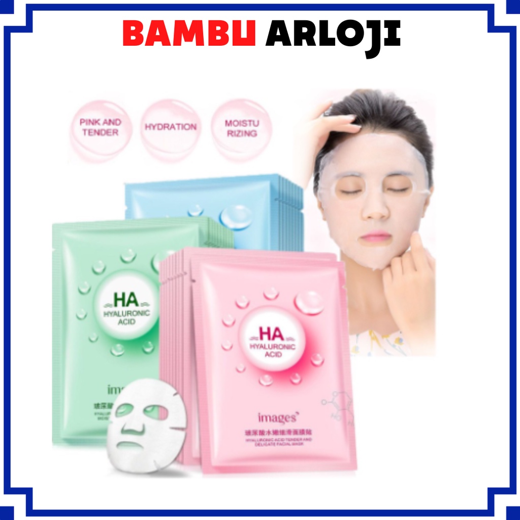 Jual BAJ Images HA Hyaluronic Acid Facial Sheet Mask Masker Images Asam ...