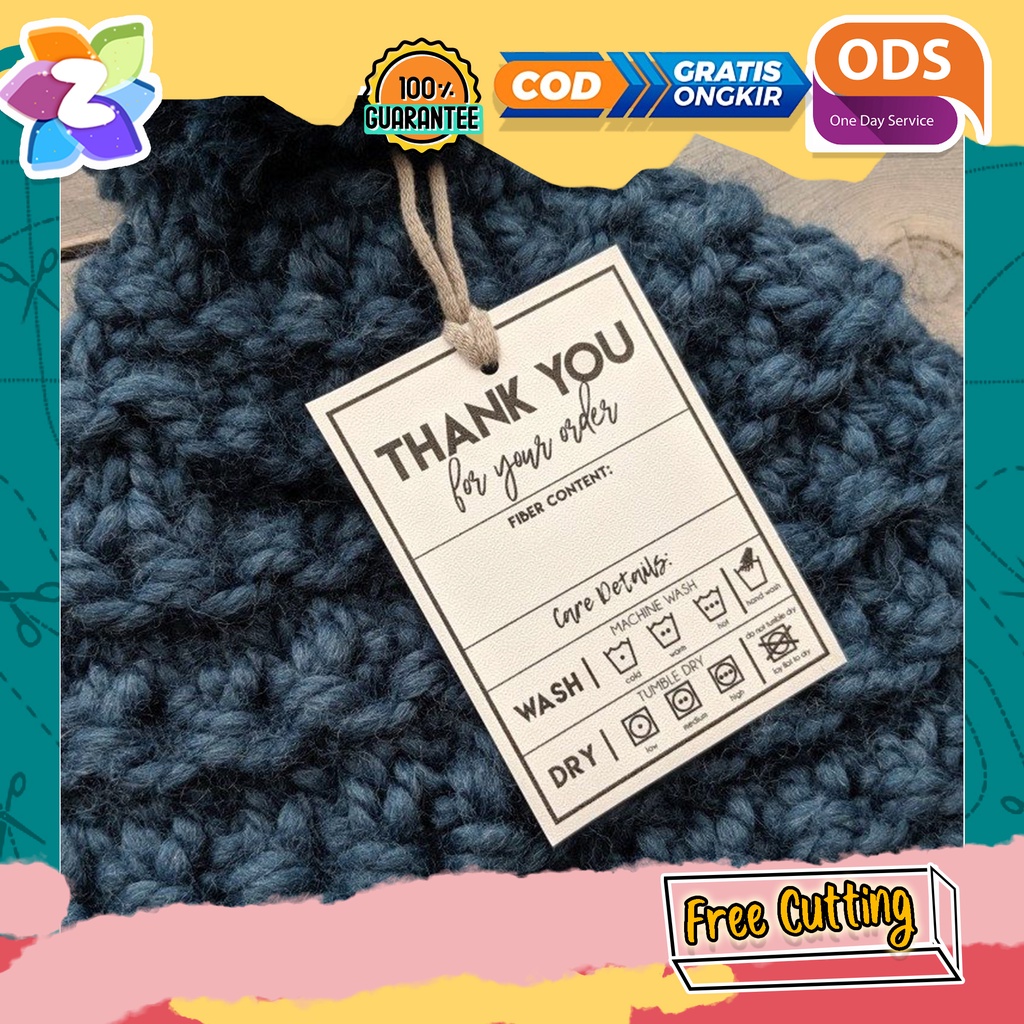 Jual 4 8-15 Hang Tag Custom Label Baju Hangtag Hijab Jilbab Pakaian ...