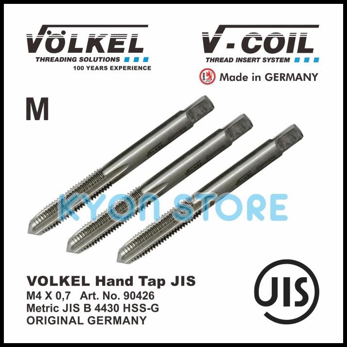 Jual Promo Volkel Hand Tap Jis M4 X 0,7 Art. No. 90426 Metric Jis ...