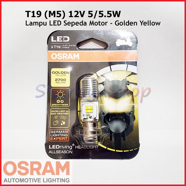 Jual Lampu LED M5 T19 2700K Golden Yellow Sepeda Motor OSRAM | Shopee ...
