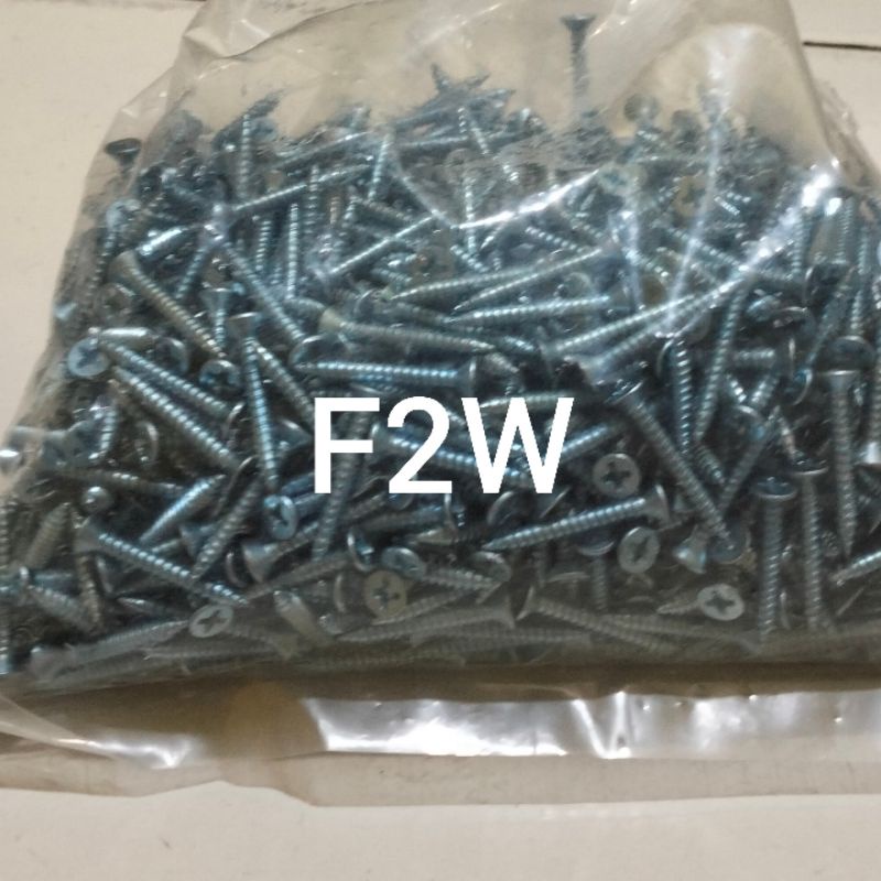 Jual 100PCS SEKRUP TAPPING FAB 6X1" MOON LION SKRUP PUTIH FH 2,5CM ...