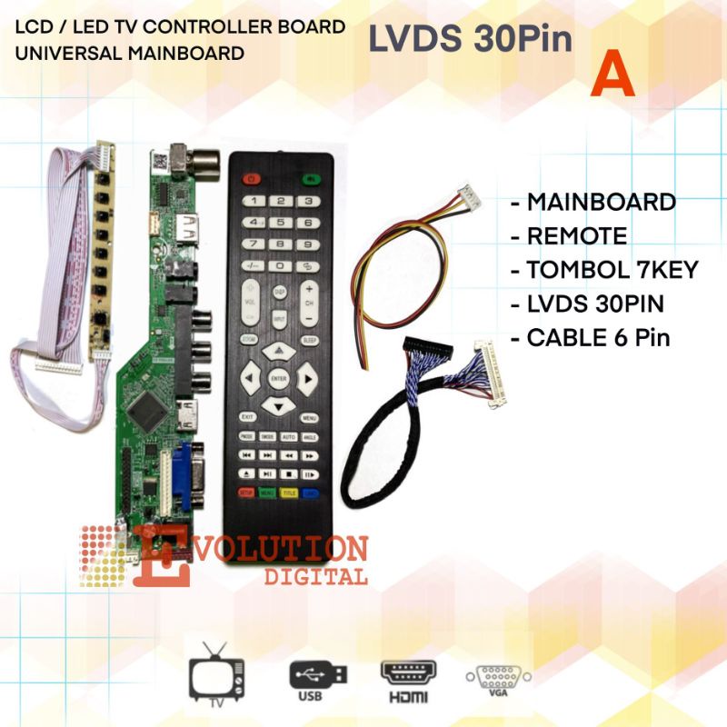 Jual Universal LED LCD Tv Controller Board / Mainboard LED LCD Tv ...