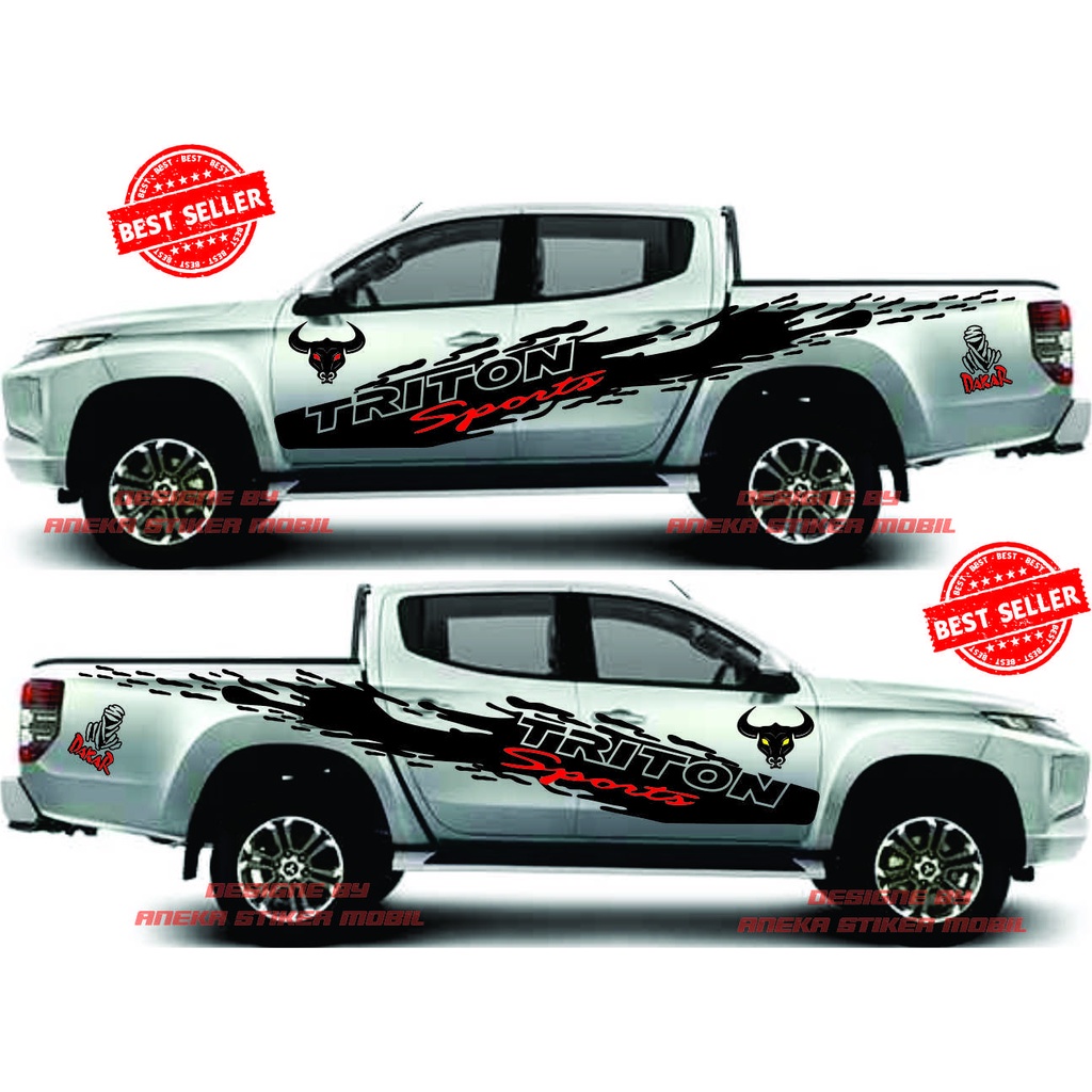 Jual STIKER MOBIL TRITON PUTIH STIKER MOBIL TRITON SPORT STIKER TRITON ...