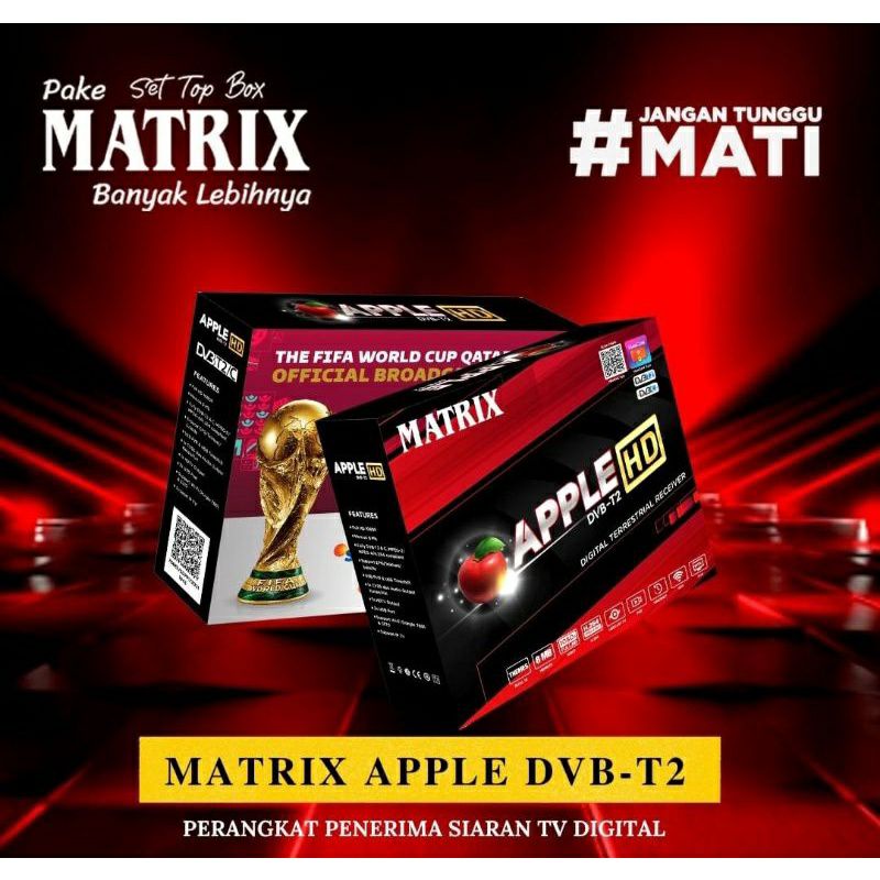 Jual Set Top Box Matrix Apple Merah / STB Matrix Apple HD Merah ...