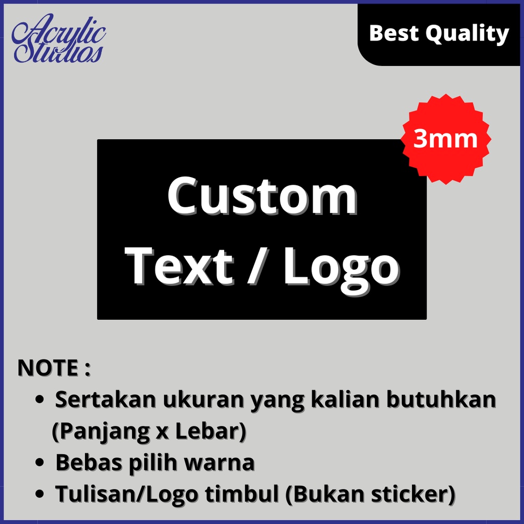 Jual Custom Signage / Akrilik Sign Board Custom / Sign Tulisan Custom ...