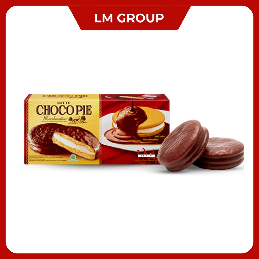 Jual Lotte Choco Pie Coklat Marshmallow Box 1 Pack Isi 12 pcsx28gr LM ...