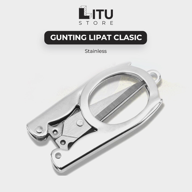 Jual Gunting lipat mini clasic stainless anti karat traveling ...