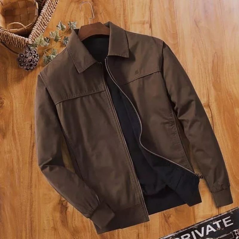 Jual semi jas jaket pria casual katun premium | Shopee Indonesia