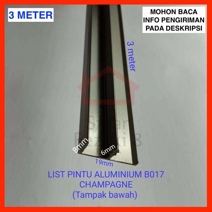 Jual Lis Pintu Profil Aluminium Edging Frame List Handle Lemari B017 ...