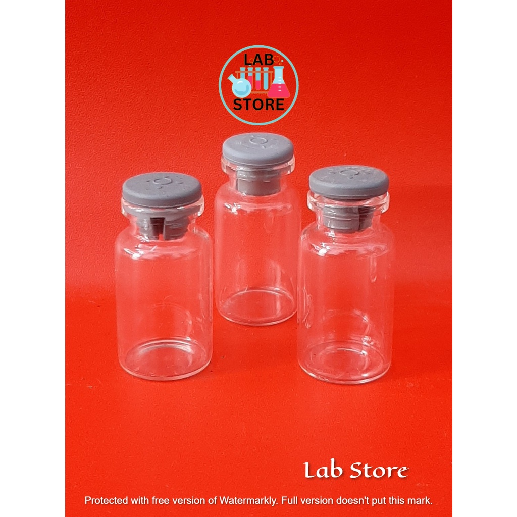 Jual Botol Vial Kaca 10ml Tutup Rubber Stoper | Shopee Indonesia