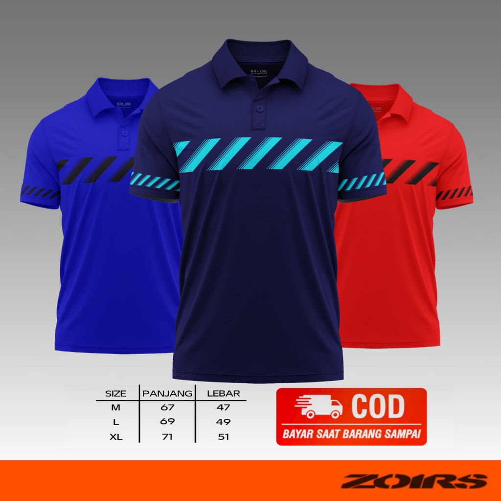 Jual Baju olahraga pria polo kerah tenis badminthon running gym futsal ...