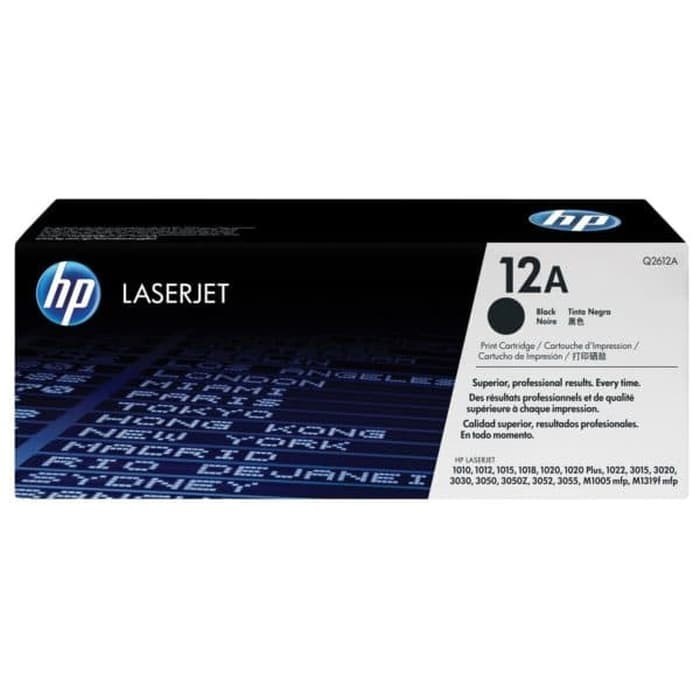 Jual TONER HP 12A Q2612A LaserJet 1000/3000 Series Black Crtg ( Q2612A ) | Shopee Indonesia