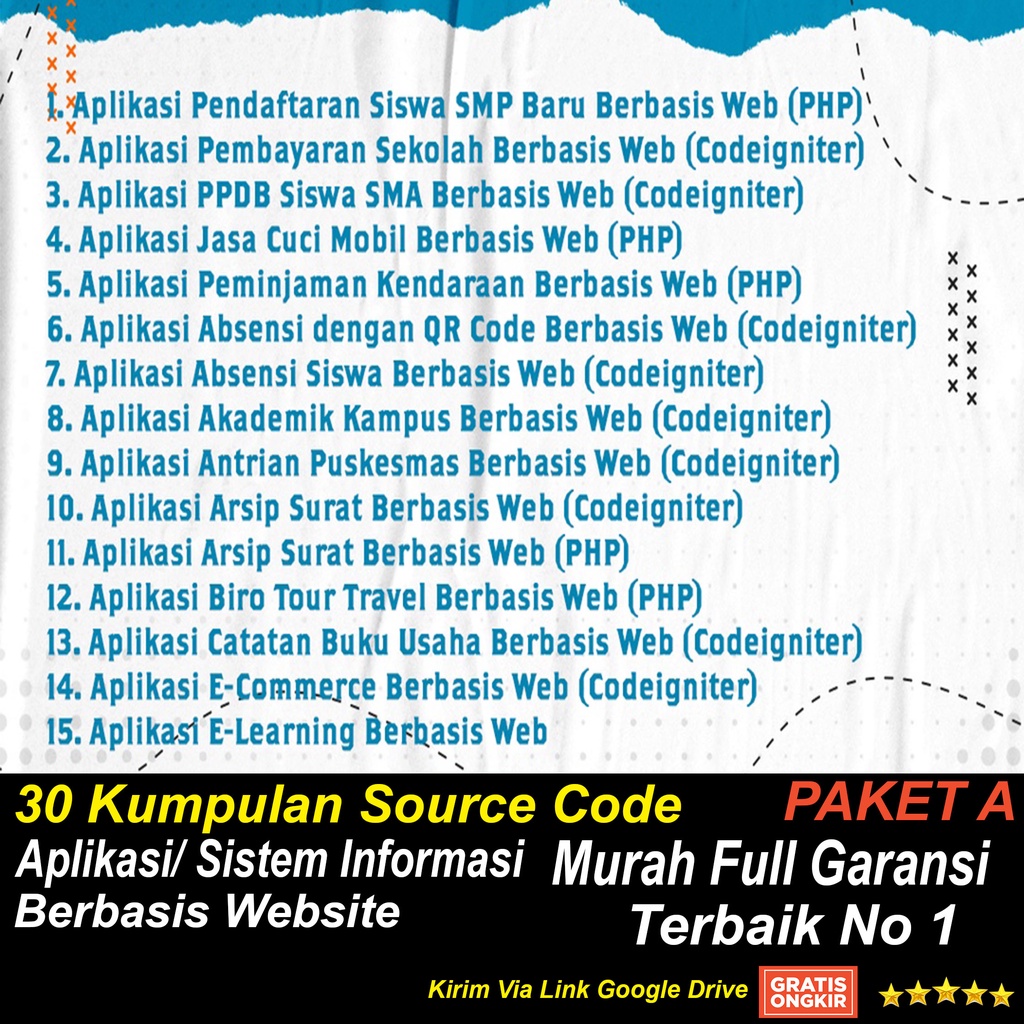 Jual [PAKET A] - Kumpulan Referensi Source Code Program Aplikasi Sistem ...