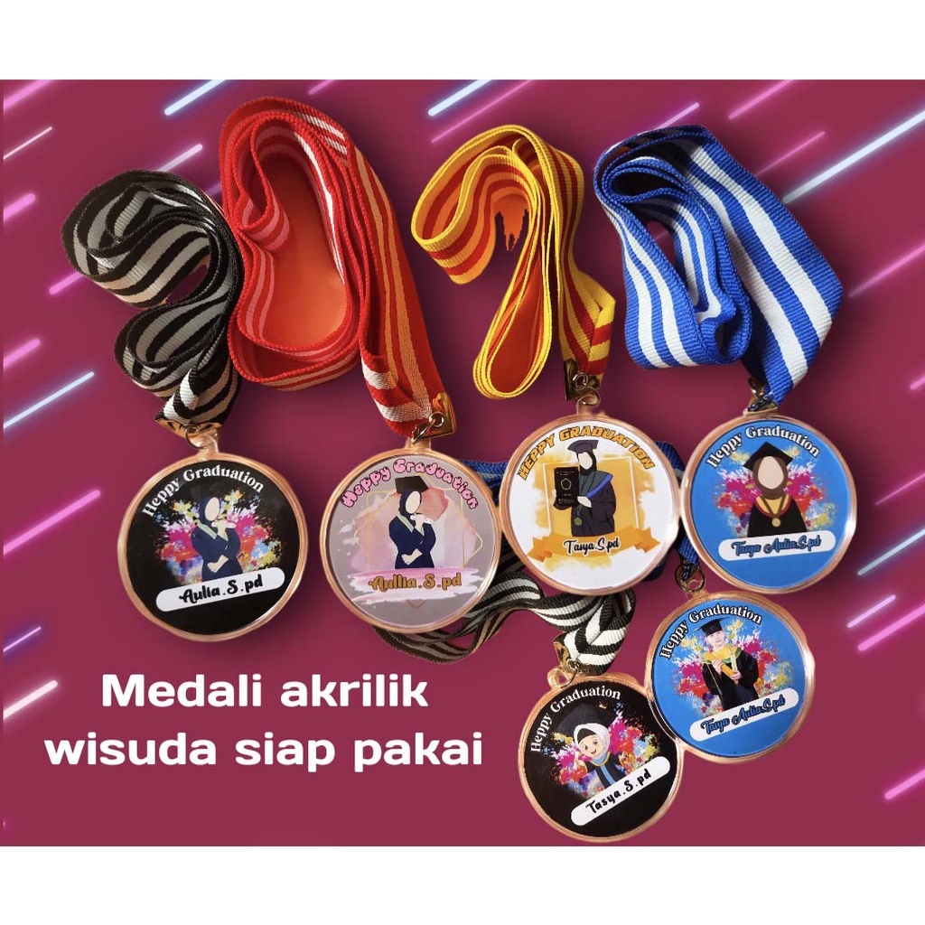 Jual MEDALI WISUDA CUSTOM/MEDALI PERPISAHAN | Shopee Indonesia