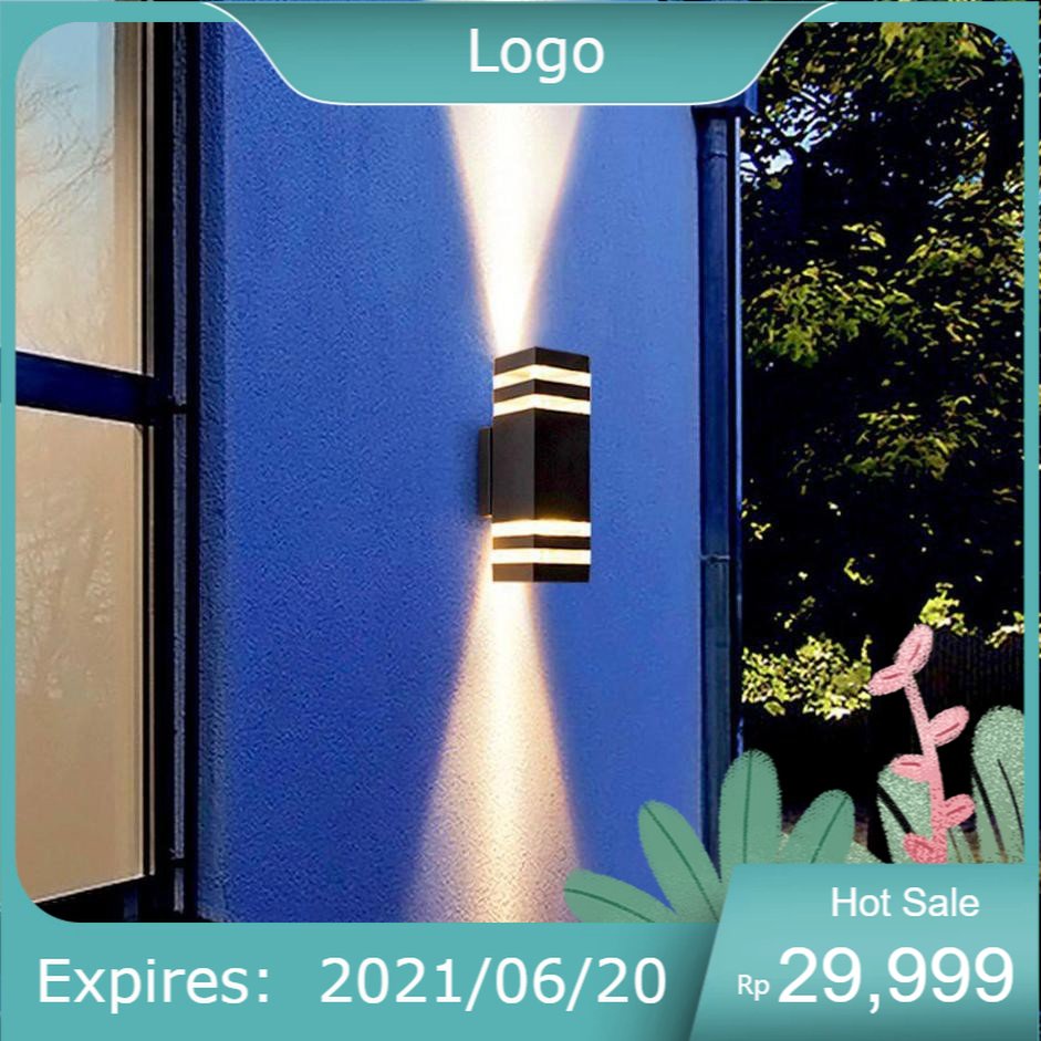 Jual lampu kamar dinding BERKUALITAS Lampu kotak Dinding Teras Tembok ...