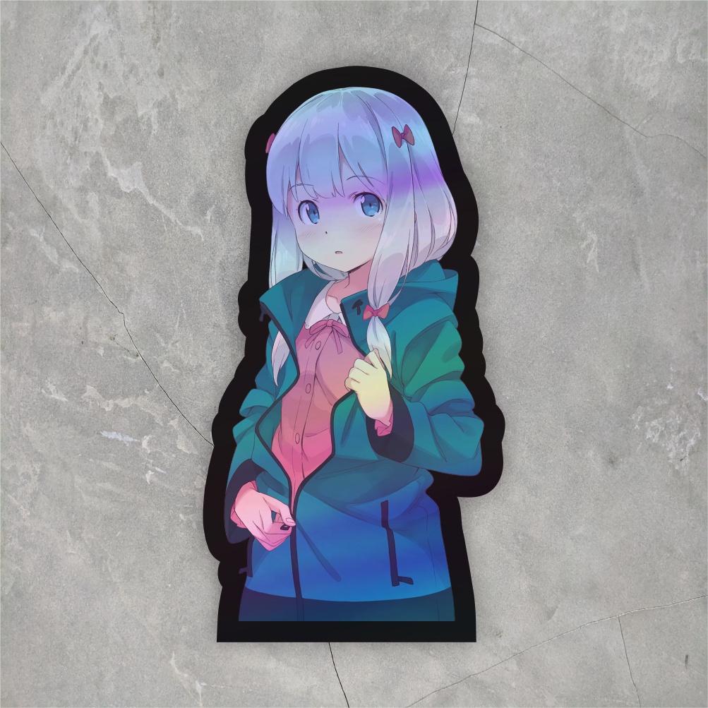 Jual Sticker Hologram Anime Besar | Sticker anime besar cutting ukuran ...