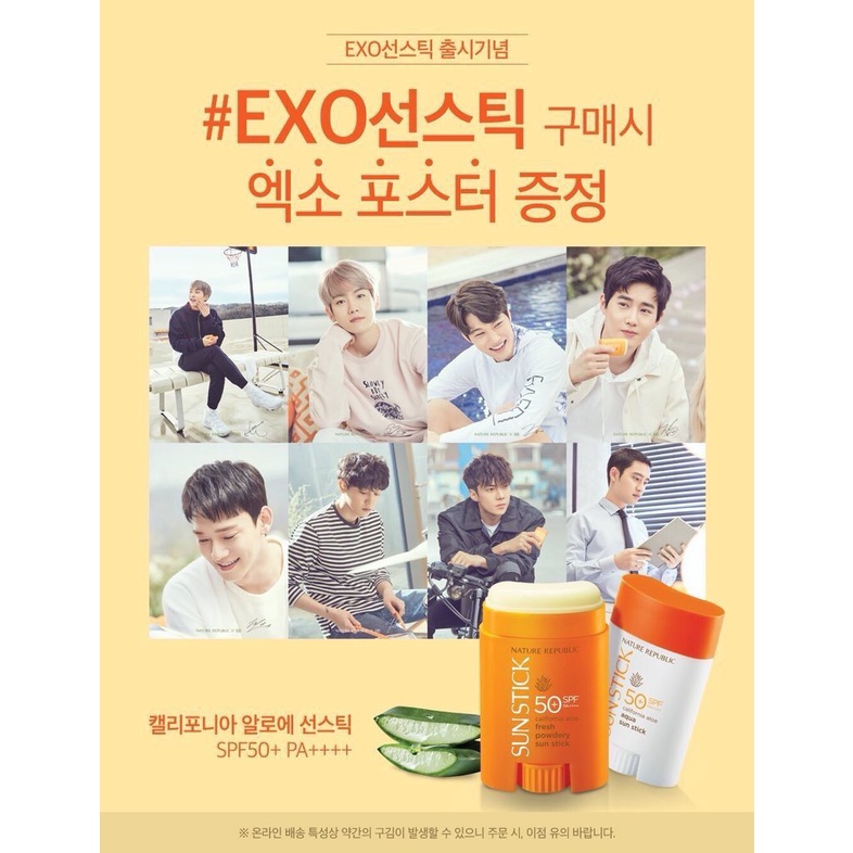 Jual EXO Nature Republic Bromide Poster Sunstick / Green Derma ...