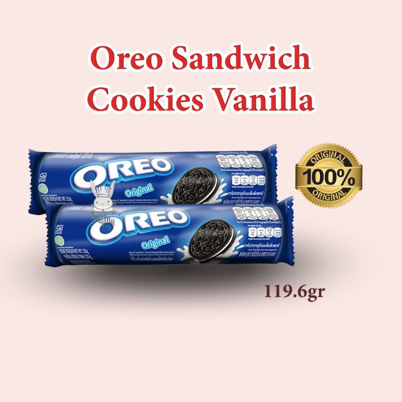 Jual Oreo Sandwich Cream Original 119,6 Gram / Biskuit Oreo Original ...