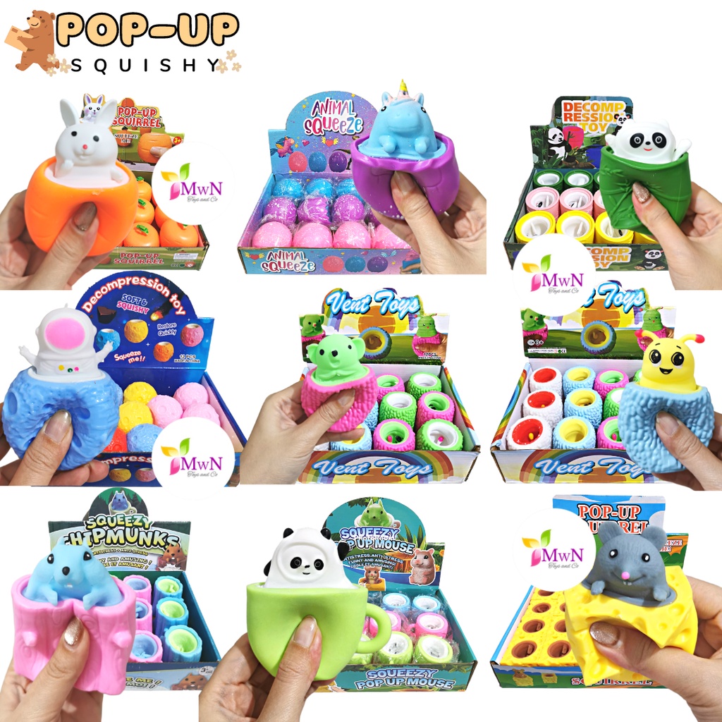 Jual MWN Mainan Squishy Pop up Animal / Squishy Anti stress | Shopee ...