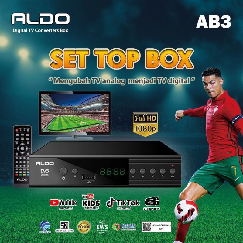 Jual set top box aldo AB3/ STB ALDO AB3 mengubah tv menjadi tv digital | Shopee Indonesia