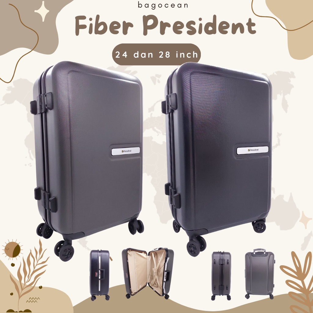 Jual Koper Fiber President Magnet Lock TSA 28 INCH PREMIUM / Koper Hard ...
