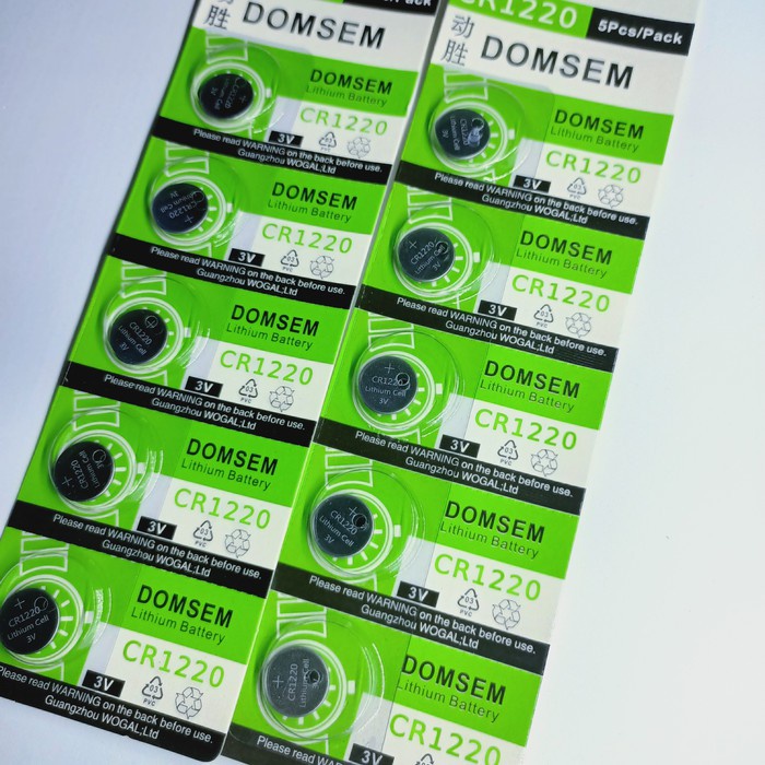 Jual Baterai Domsem CR1220 / CR 1220 Lithium Battery 3V Batre Jam | distshop | Shopee Indonesia