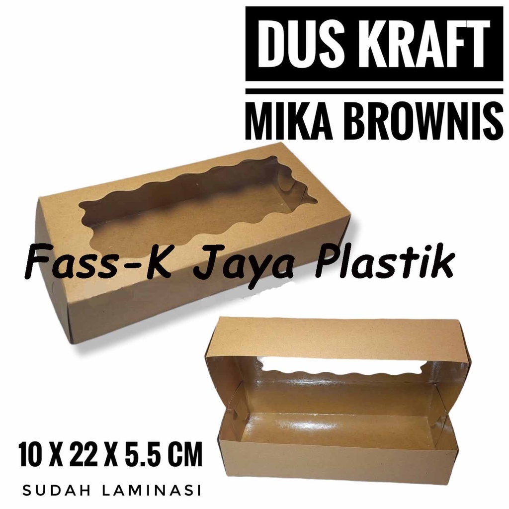 Jual Dus brownies M 22x10x5 cm kraft 275 gsm laminasi dalam / dus kraft ...