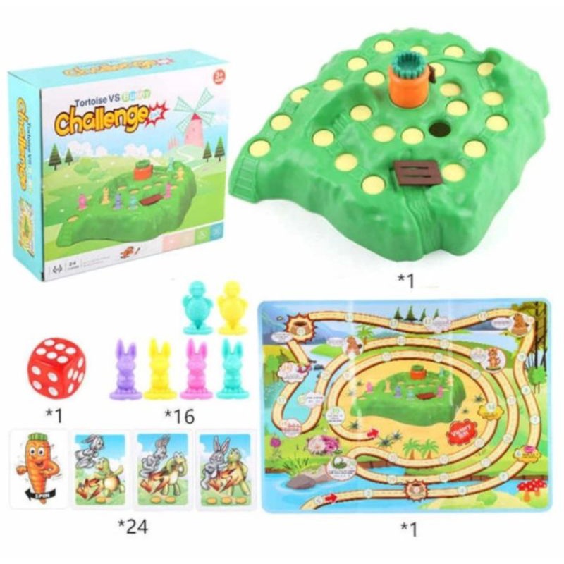 Jual Mainan rabbit tortoise ular tangga versi baru 2in1 | Shopee Indonesia