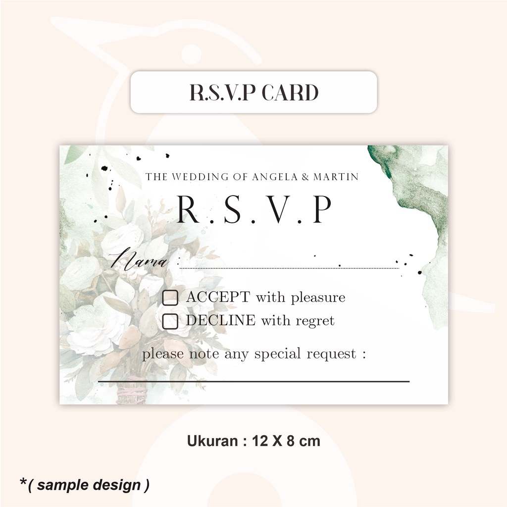 Jual photo card/entry card/map card/rsvp card | Shopee Indonesia