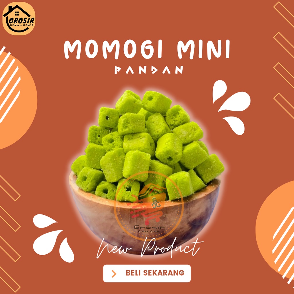 Jual SNACK MOMOGI MINI PANDAN | COKLAT | STRAWBERRY | Shopee Indonesia