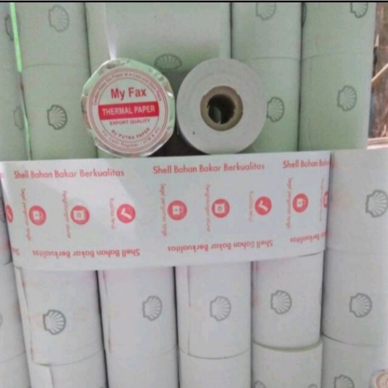 Jual Kertas Struk Thermal Logo Shell 57x40 mm Paket Murah 10 Roll ...