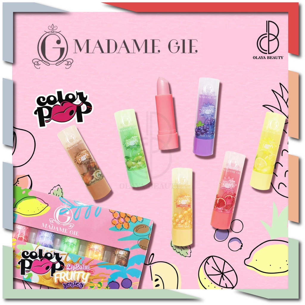 Jual Madame Gie - Color Pop Lip Balm Fruity Series | Shopee Indonesia