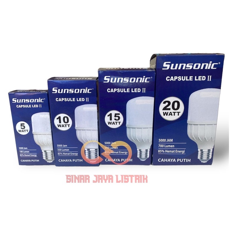 Jual Sunsonic Kapsul Lampu Bohlam LED Capsule Tabung 5W 10W 15W 20W Watt | Shopee Indonesia