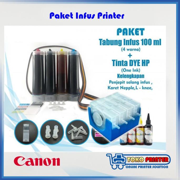 Jual Paket Tabung Infus + Tinta DYE One Ink HP 100ml + Damper | Shopee ...