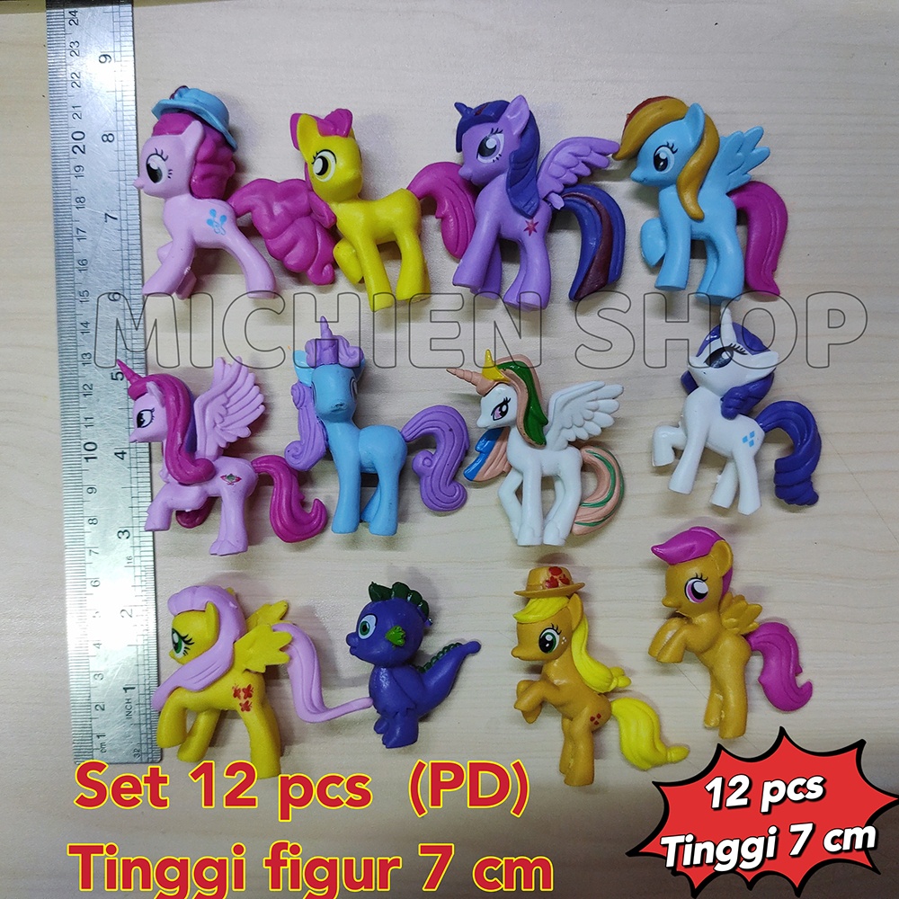Jual Figure My Little Pony / Figure / Topper Kuda Poni Set isi 12 ...