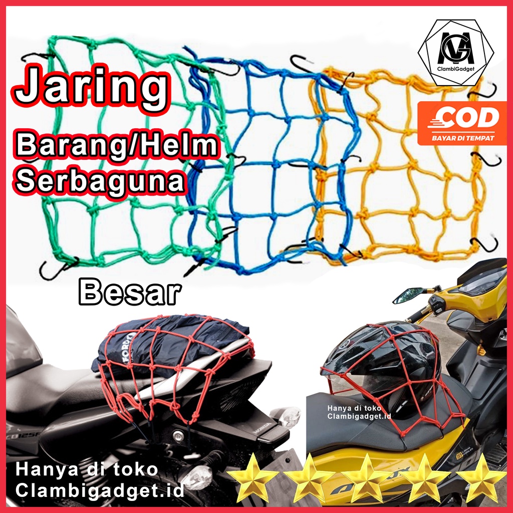 Jual Jaring Helm Motor Touring Pengikat Tali Jaring Barang Jok Motor ...