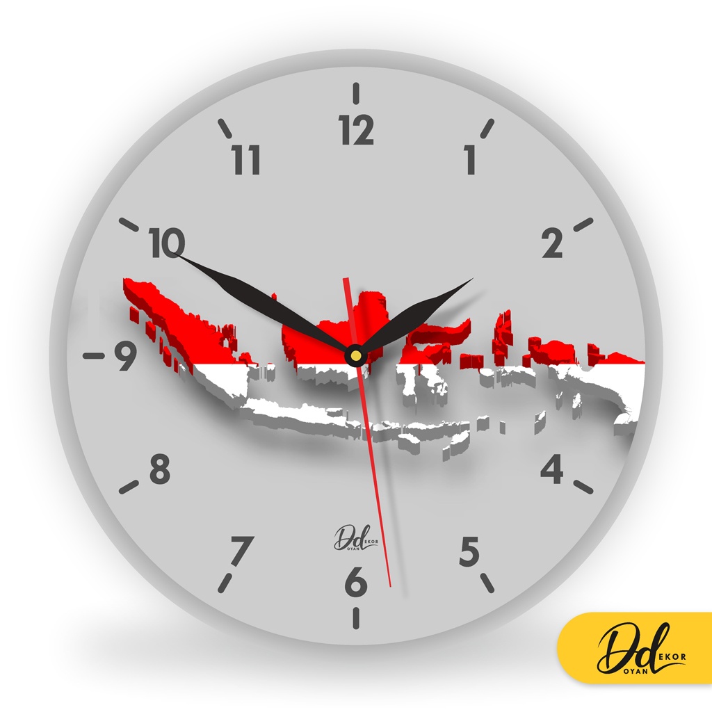 Jual Jam Dinding Aesthetic Peta Indonesia Home Decor Unik Minimalis ...