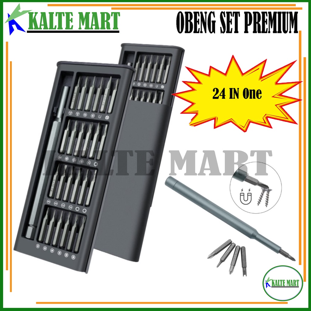 Jual Obeng Set 24 in one Serbaguna Screwdriver Kit Hardware Tools 24in1 ...