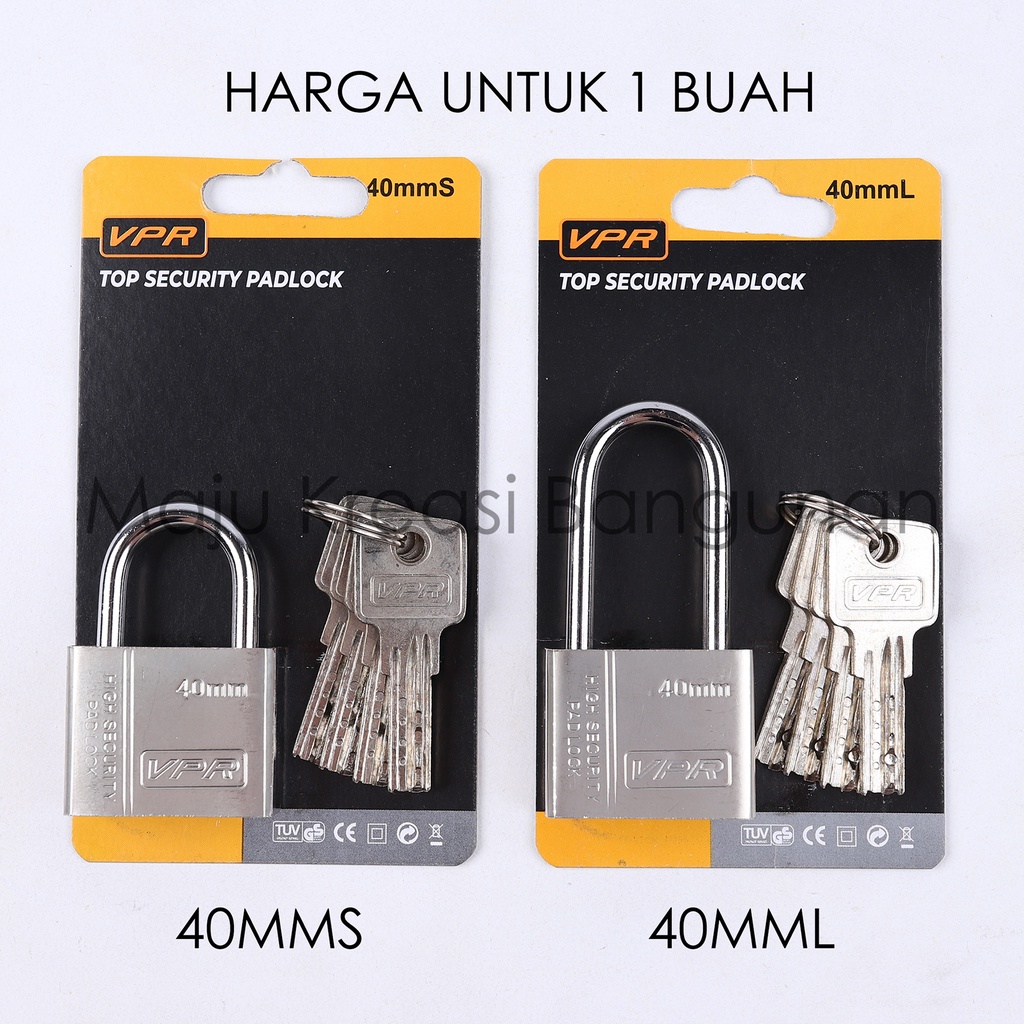 Jual Gembok Per VPR Kunci Komputer 40mm Panjang Pendek Pagar Rumah Ruko ...