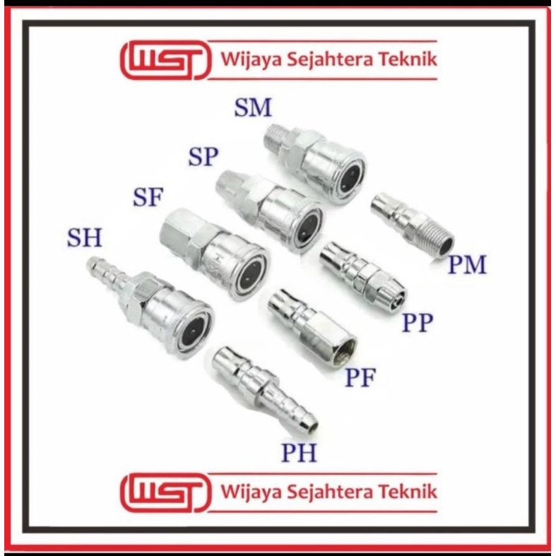 Jual Coupler Kopler Sambungan Selang Kompresor Quick Coupler Selang ...