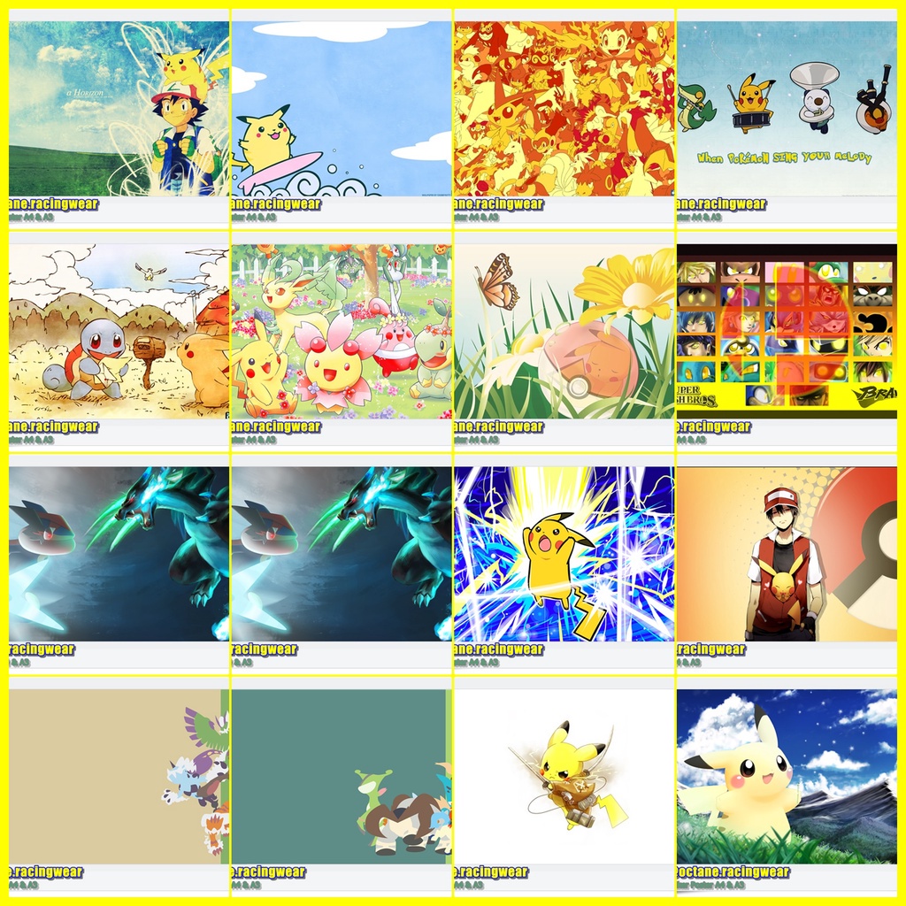 Jual 16 Sticker | Poster A4 & A5 | pokemon | pikachu | anime ...