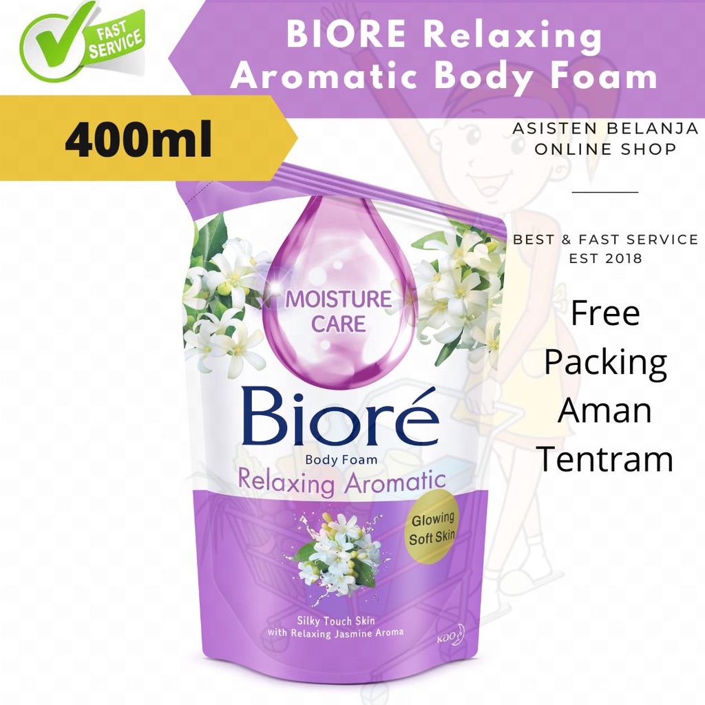 Jual BIORE Body Foam Relaxing Aromatic Ungu 400ml 400 ml Sabun Mandi Cair Refil | Shopee Indonesia