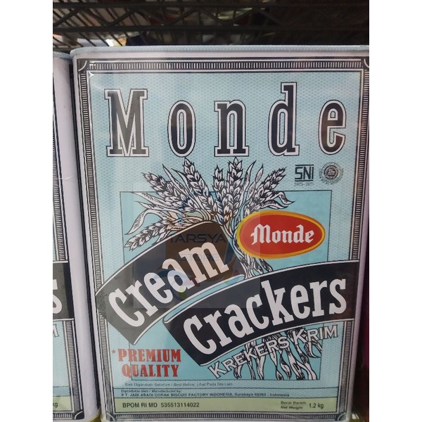 Jual Monde Cream Crackers biru 1,2kg | Shopee Indonesia
