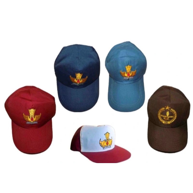 Jual Topi SD SMP SMA SMK Topi Sekolah Seragam Sekolah Logo Bordir ...