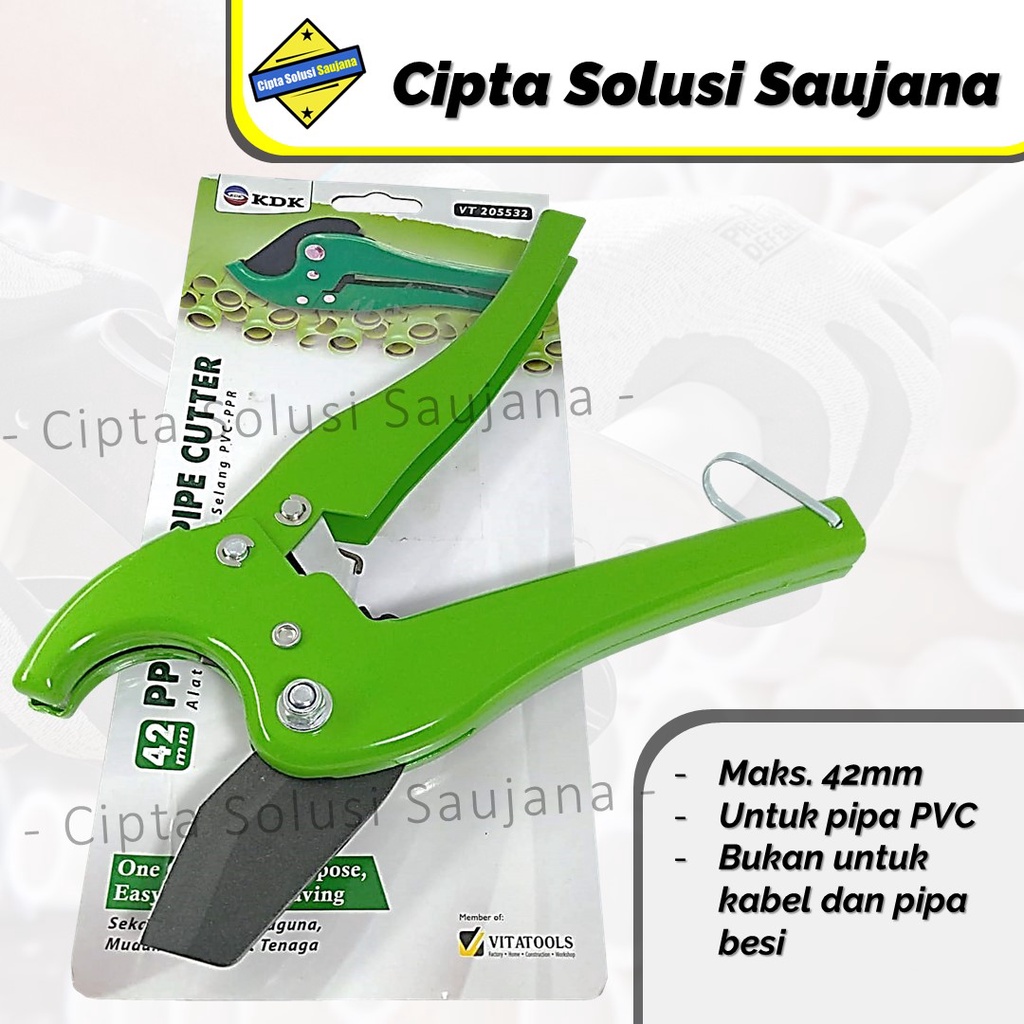 Jual PIPE CUTTER KDK 42MM ALAT POTONG PIPA AIR TANG POTONG PIPA PARALON GUNTING PEMOTONG PIPA ...