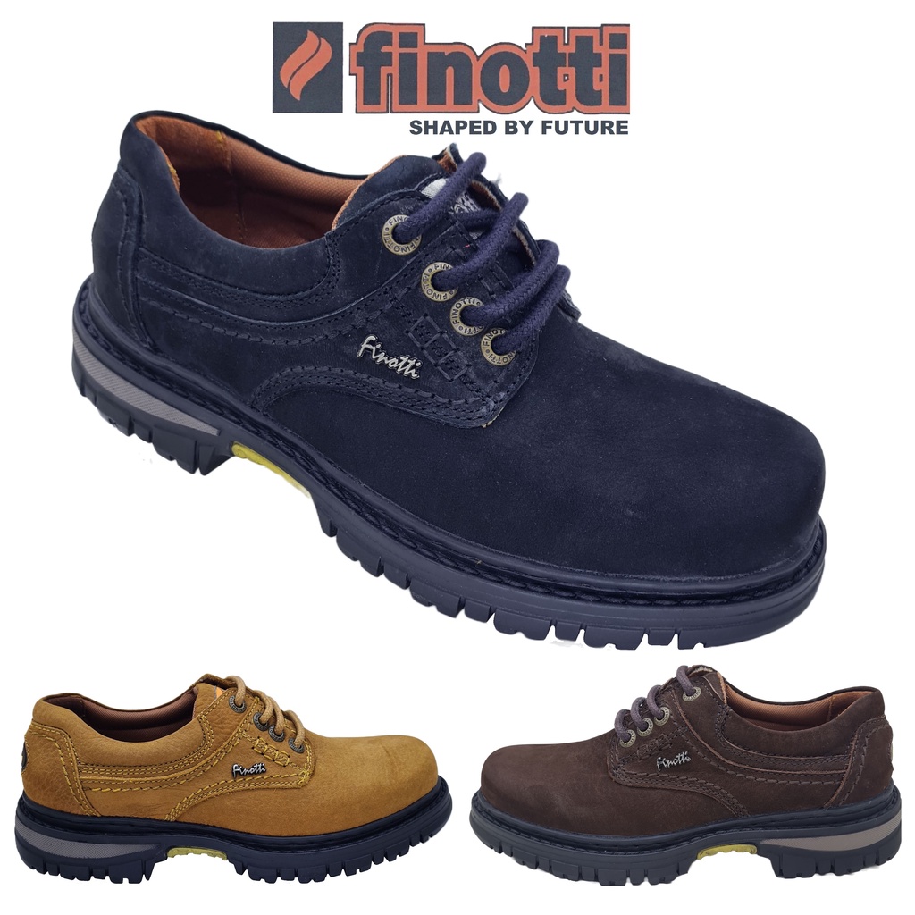 Jual Sepatu kulit asli - Boots tali Finotti N 8124 | Shopee Indonesia